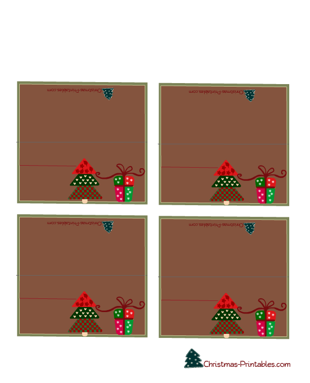 Free Printable Christmas Place Cards