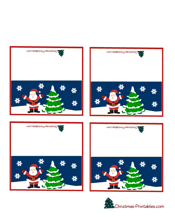 Free Printable Christmas Name Place Settings Printable Templates